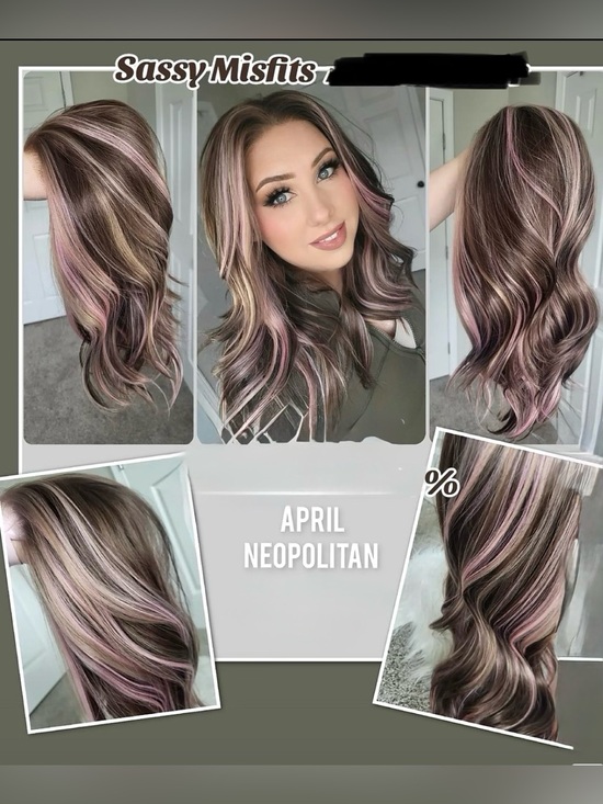 Hair | Sassy Misfits April Neopolitan Womens Multitone Hair Color Wig ...